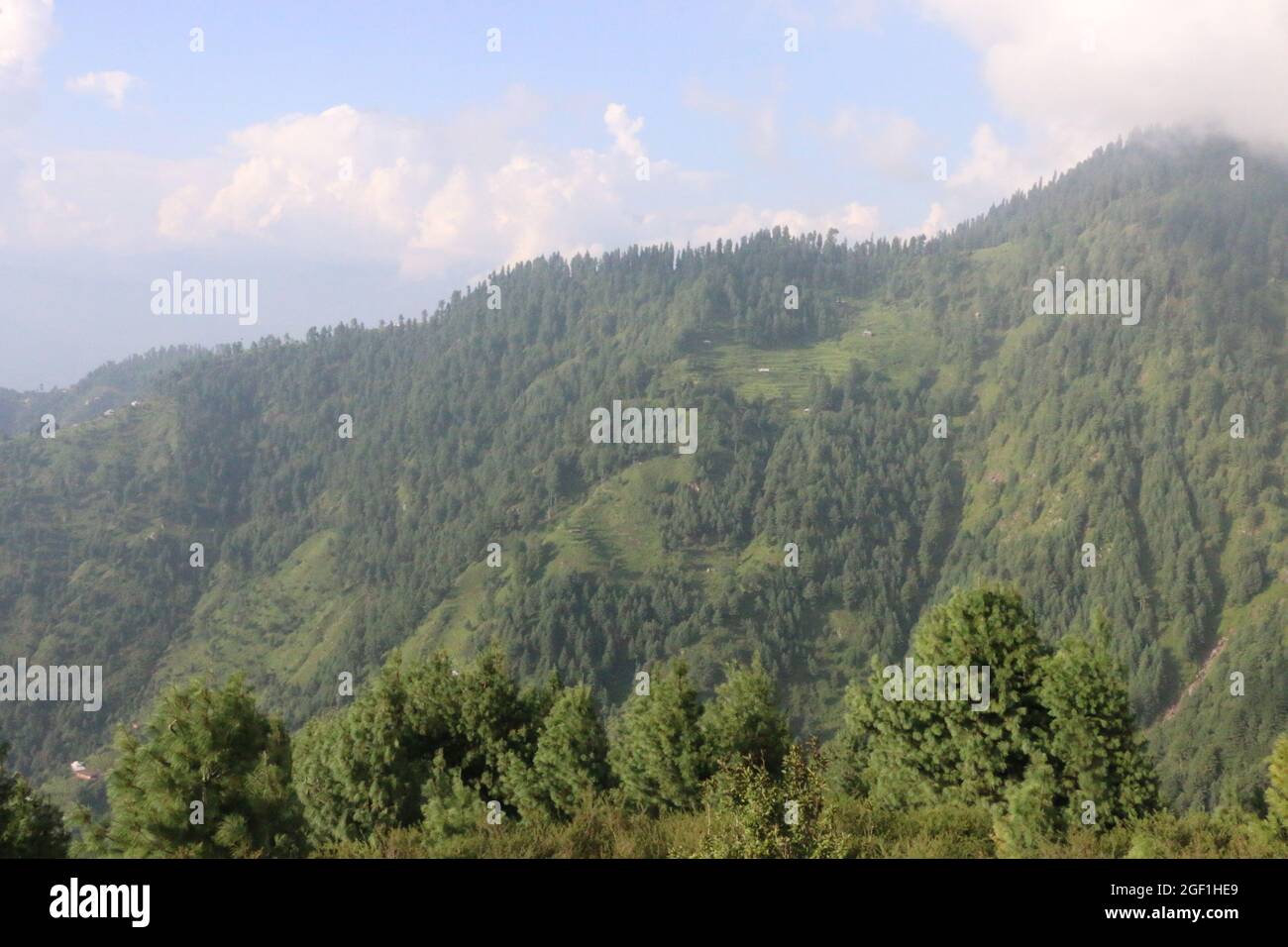 Mountain path to hill In summer landscape Stock Photo - Alamy