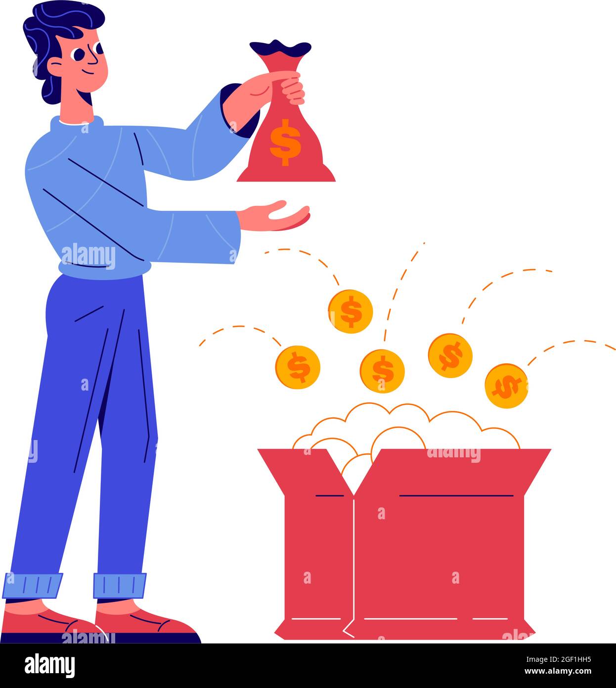 Raising money for charity cartoon hi-res stock photography and images ...