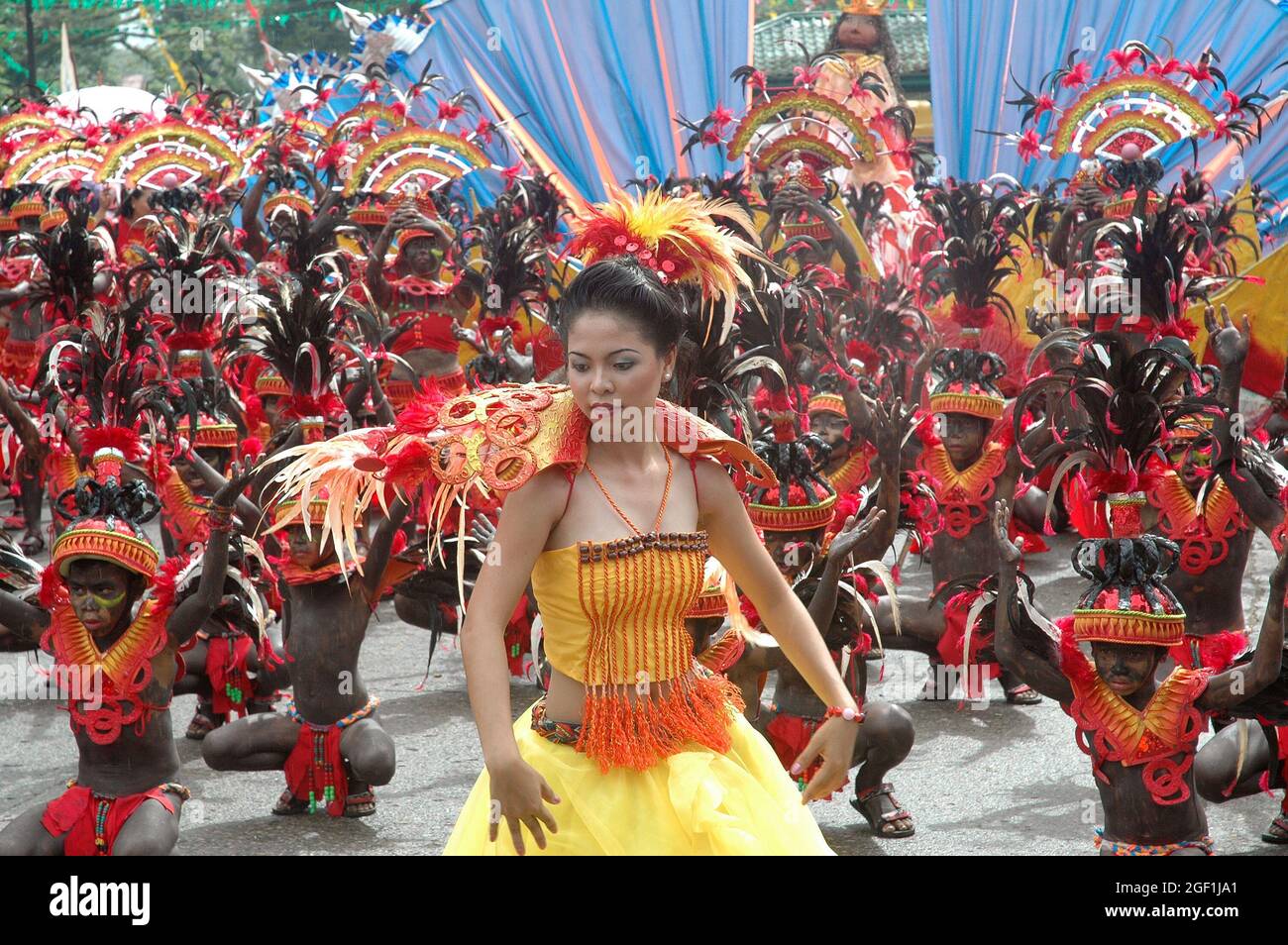 BACOLOD, PHILIPPINES - Jan 24, 2010: The Traditional dancers in ...