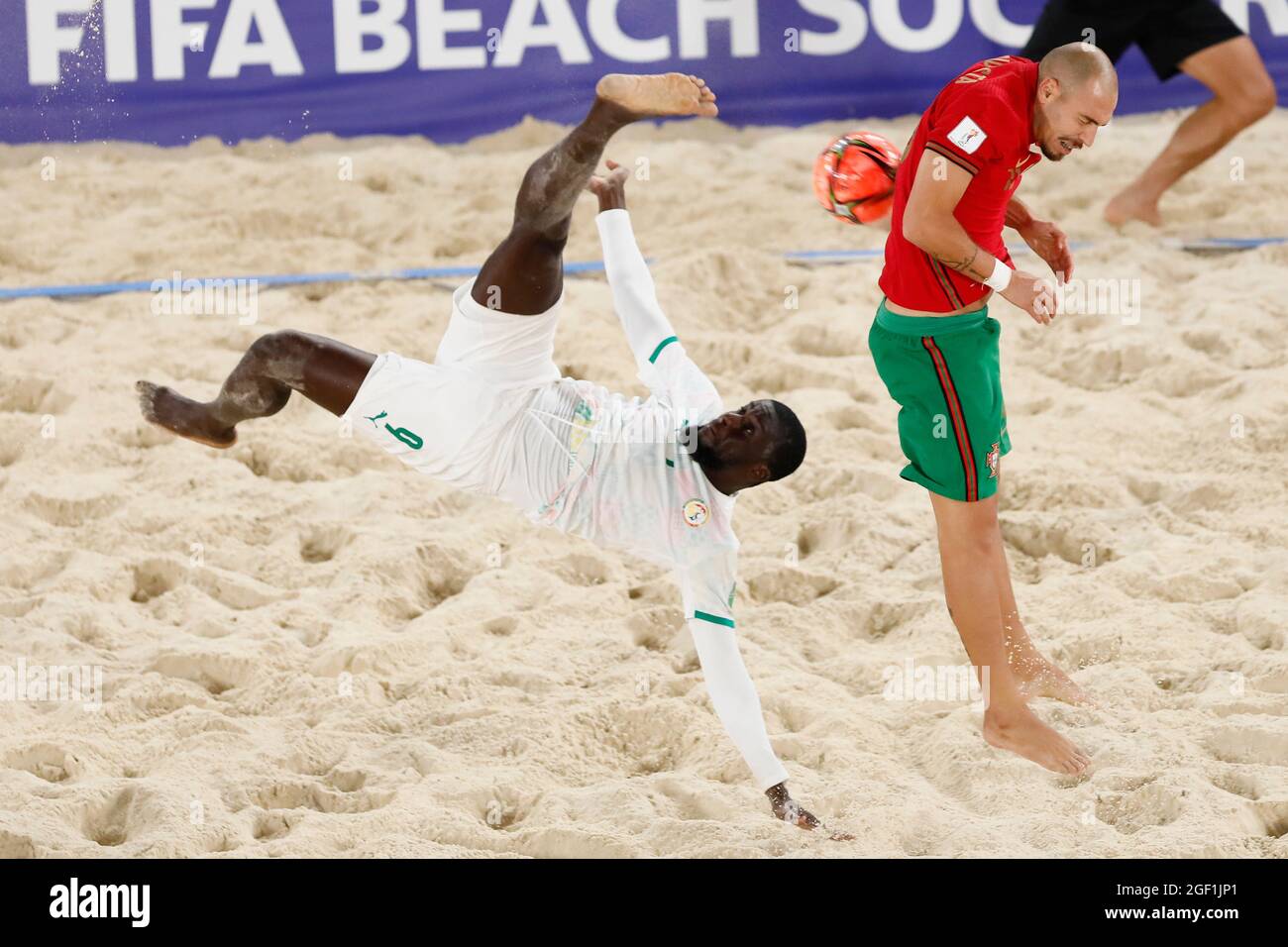 Sports images soccer overhead kick hi-res stock photography and images ...