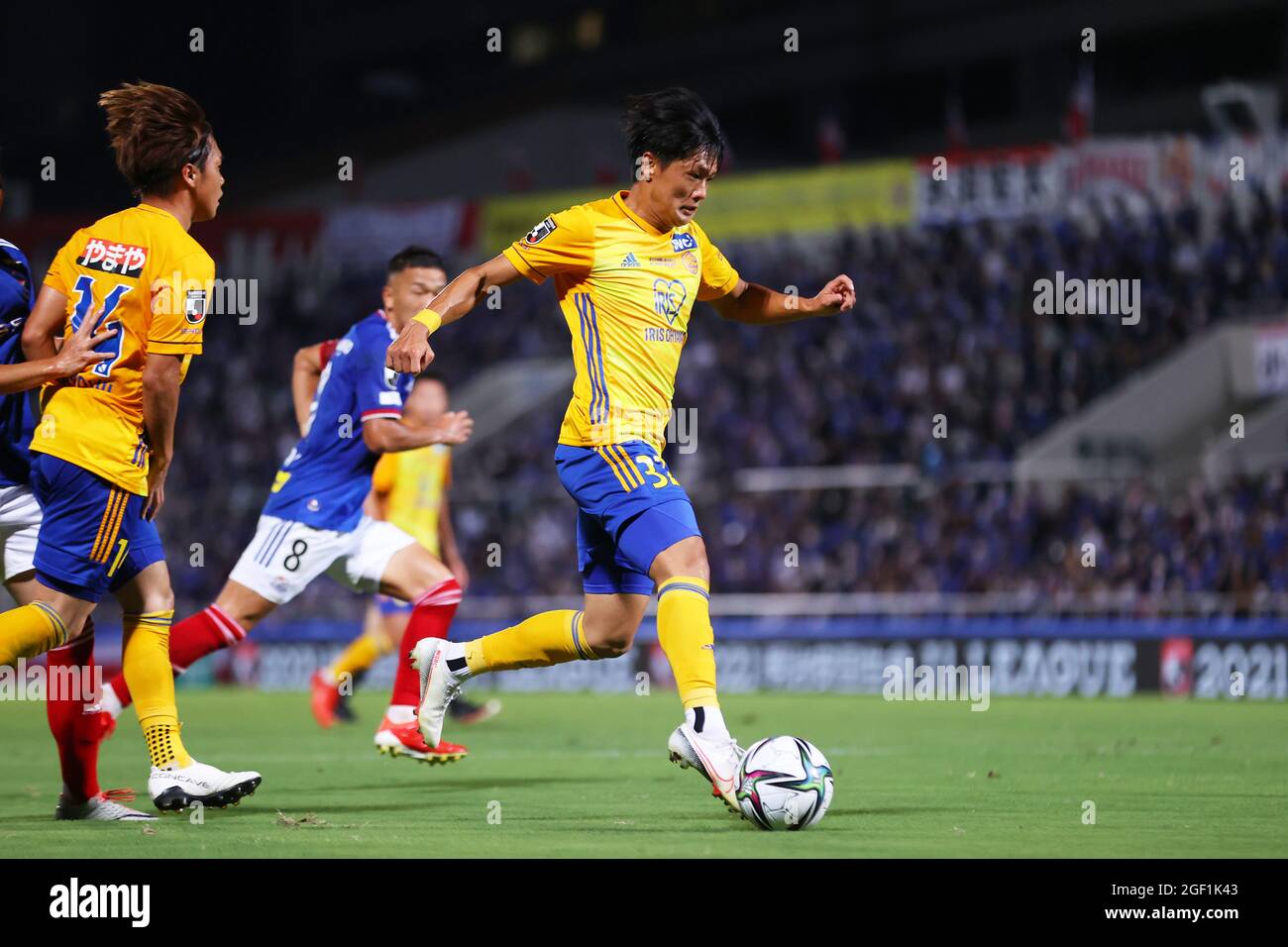 NHK Spring Mitsuzawa Football Stadium, Kanagawa, Japan. 21st Aug, 2021. Ryoma Kida (Vegalta ...