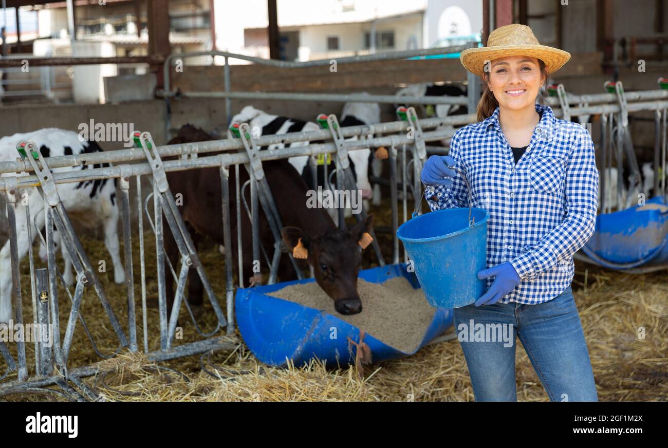 Positive livestock farm worker hi-res stock photography and images - Alamy