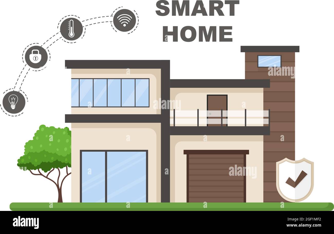 Smart Home Technology House Control System Of Lighting, Heating ...
