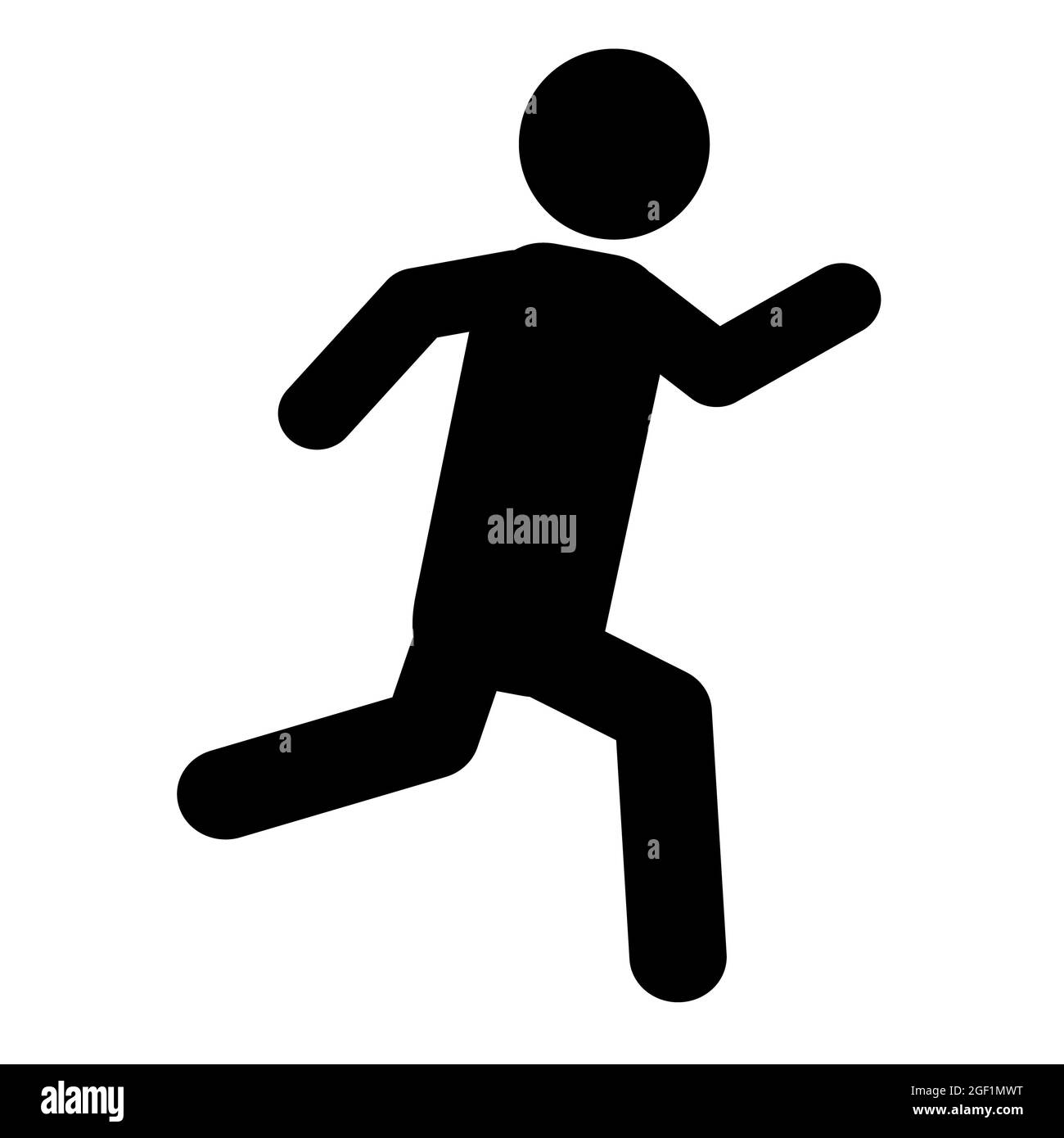 running man icon on white background. sport sign. run symbol. flat ...