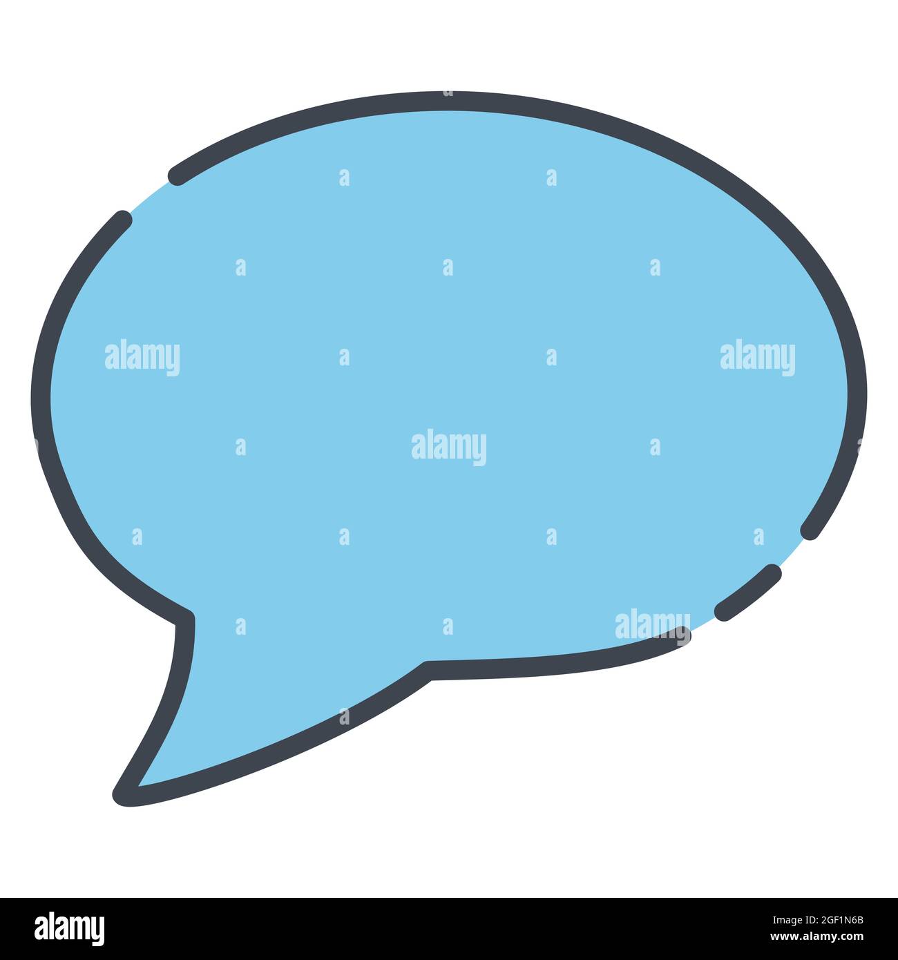 Set Icon Single Message Bubble - Line Cut Style - simple illustration ...