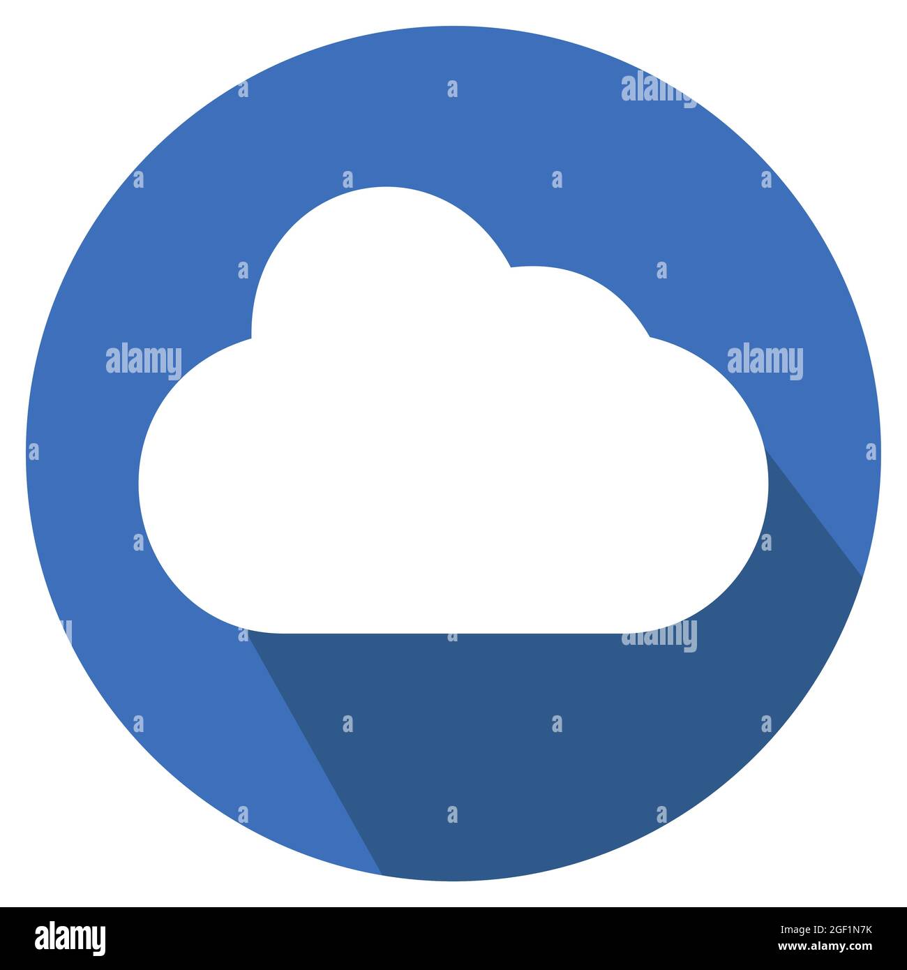 Icon Vector of Cloud - Long Shadow Style - simple illustration ...