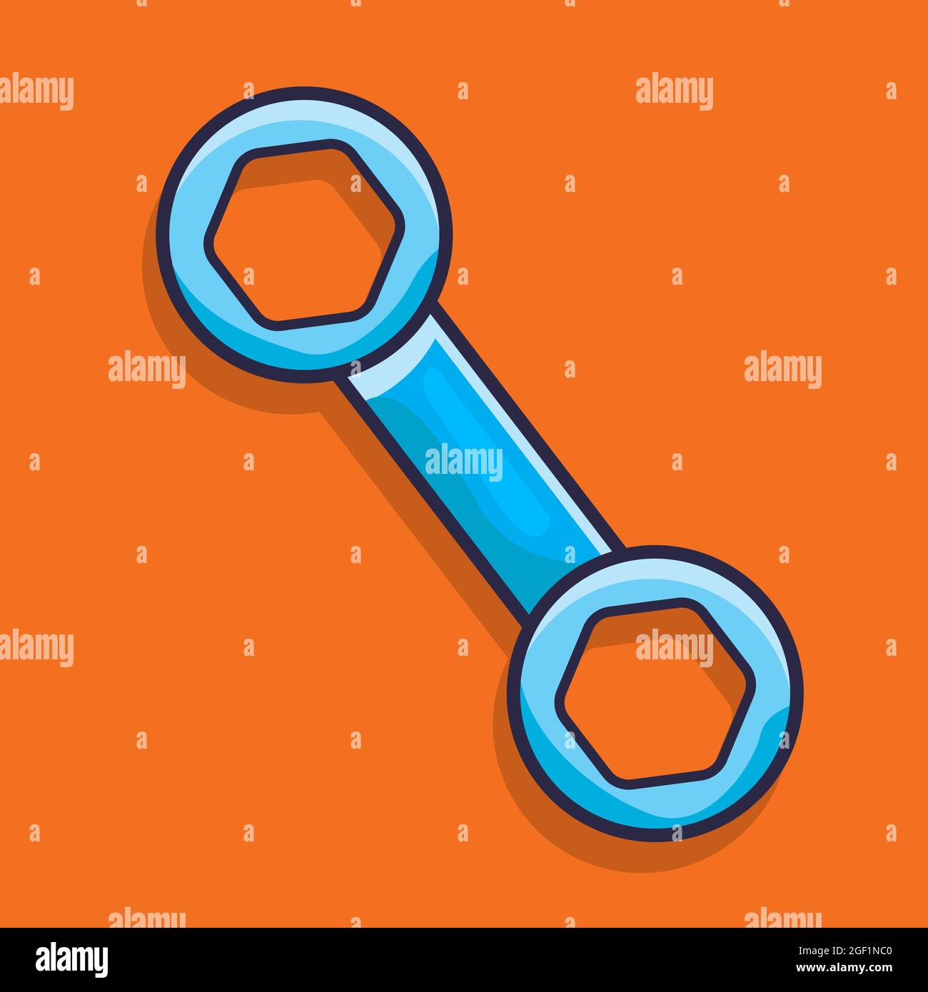 nut removing tool isolated cartoon vector illustration in flat style ...