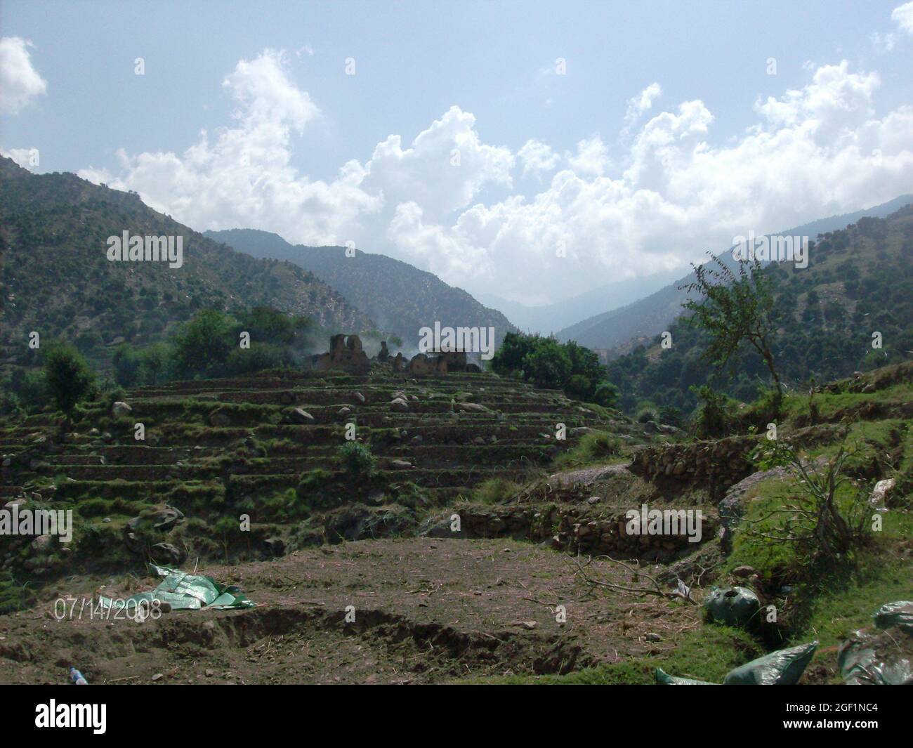 This photo is taken from the northern fighting position of OP Topside ...