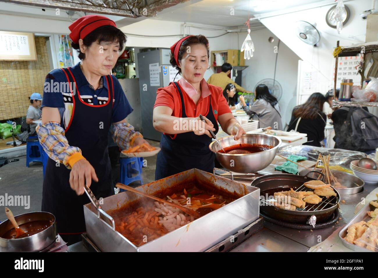 Tteok-bokki restaurant at the Bukchon Hanok village in Seoul, Korea ...