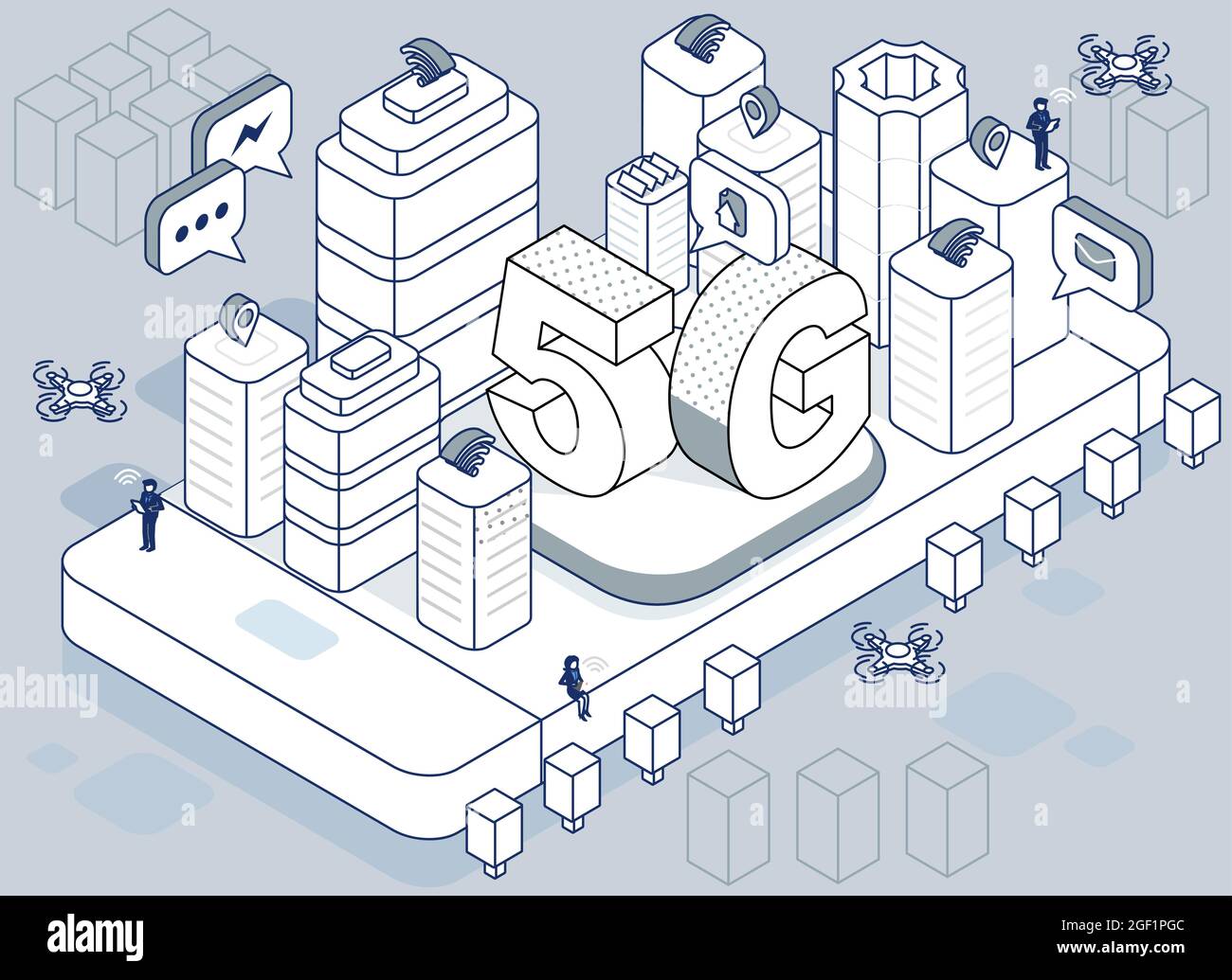 Buildings connected with 5g hi-res stock photography and images - Alamy