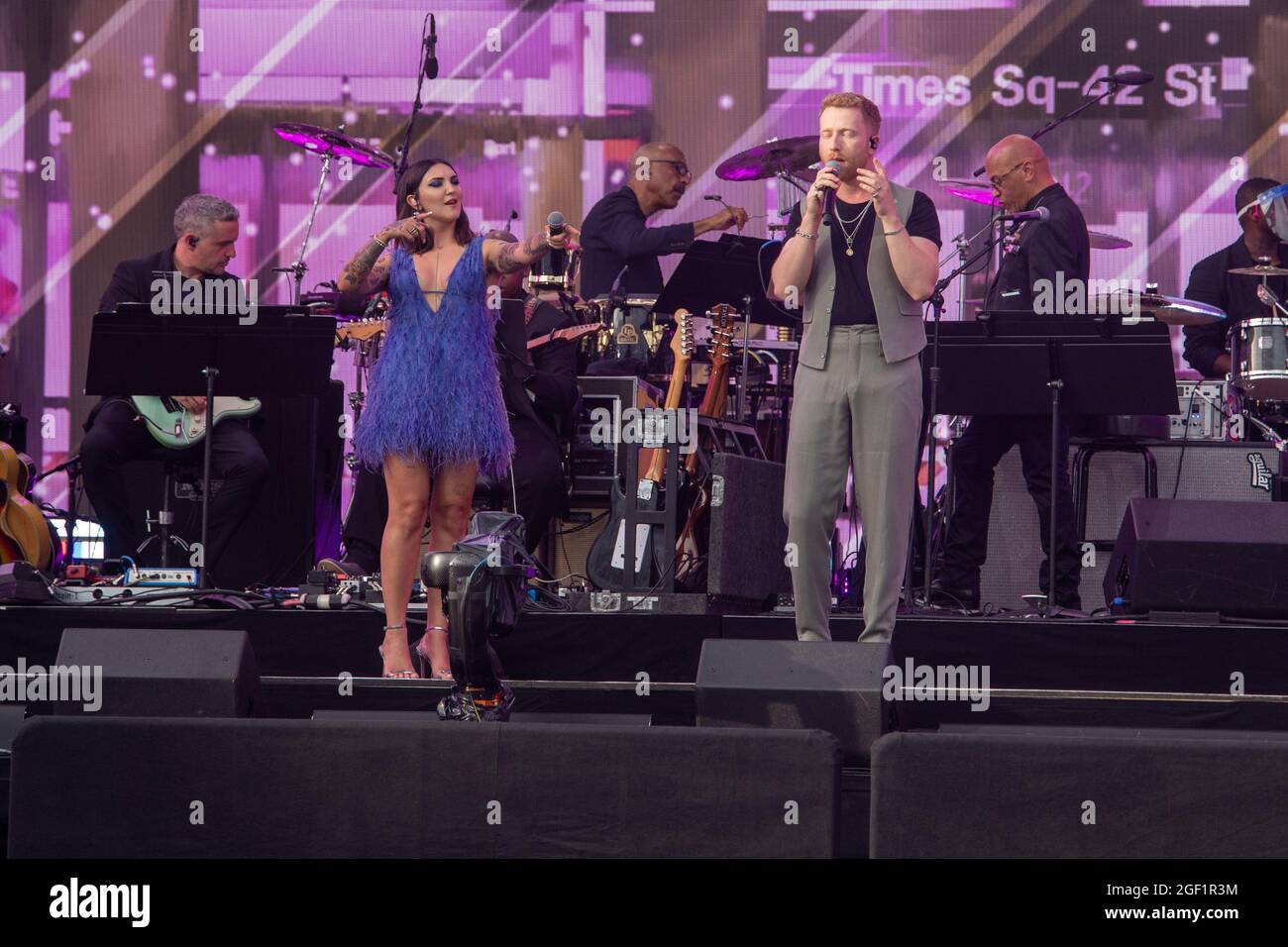 New York, United States. 21st Aug, 2021. Julia Michaels and JP Saxe ...
