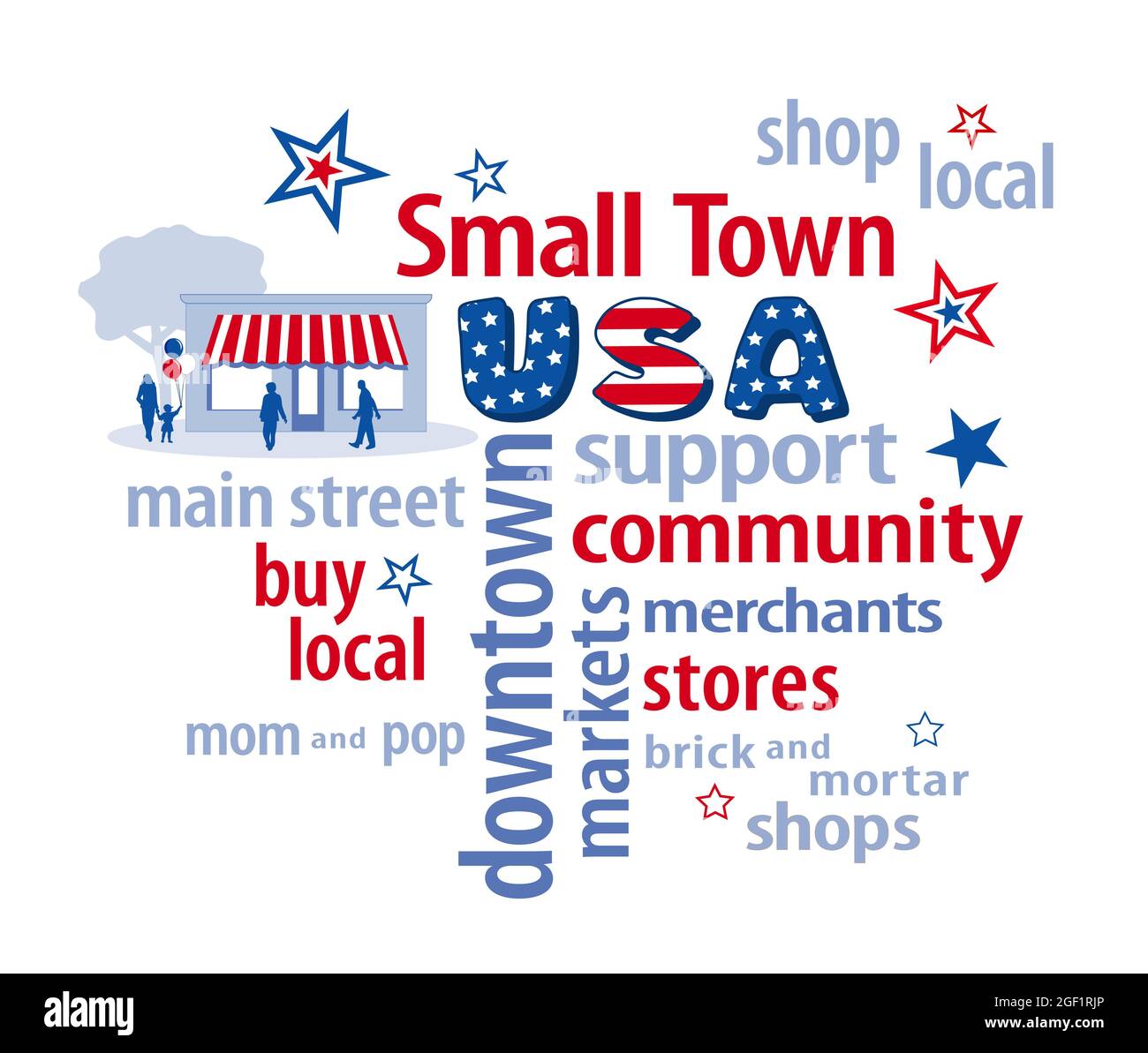 Small town street main Cut Out Stock Images & Pictures - Alamy