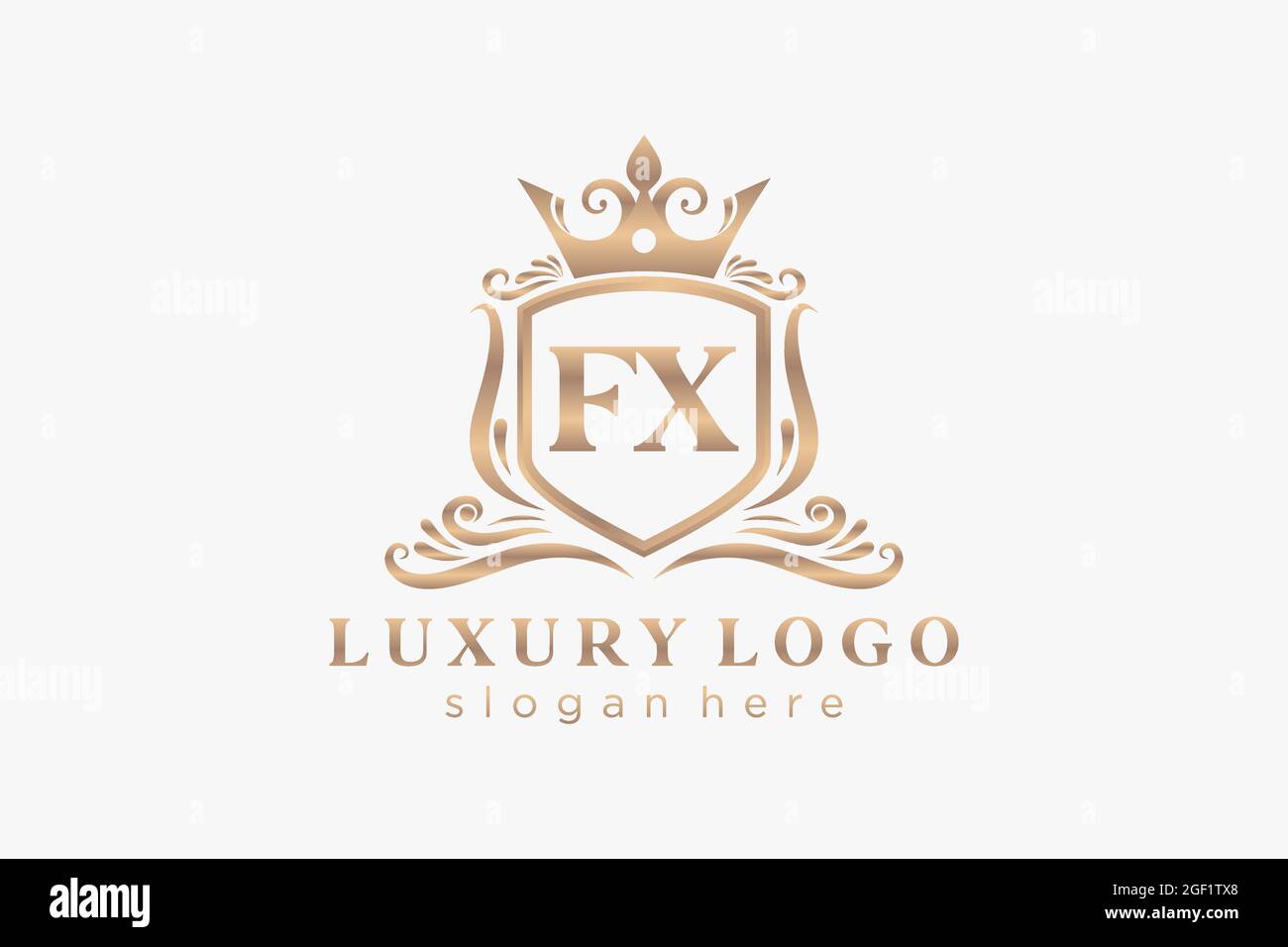 FX Letter Royal Luxury Logo template in vector art for Restaurant ...