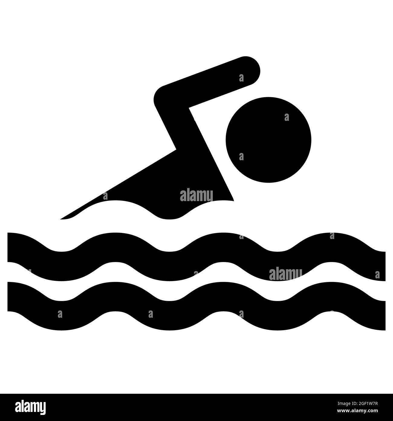 Silhouette of swimmer Black and White Stock Photos & Images - Alamy