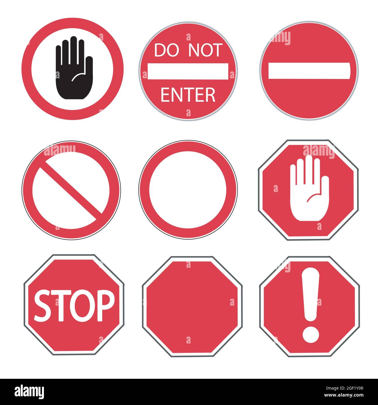 Road signs vector illustration Stock Vector Image & Art - Alamy