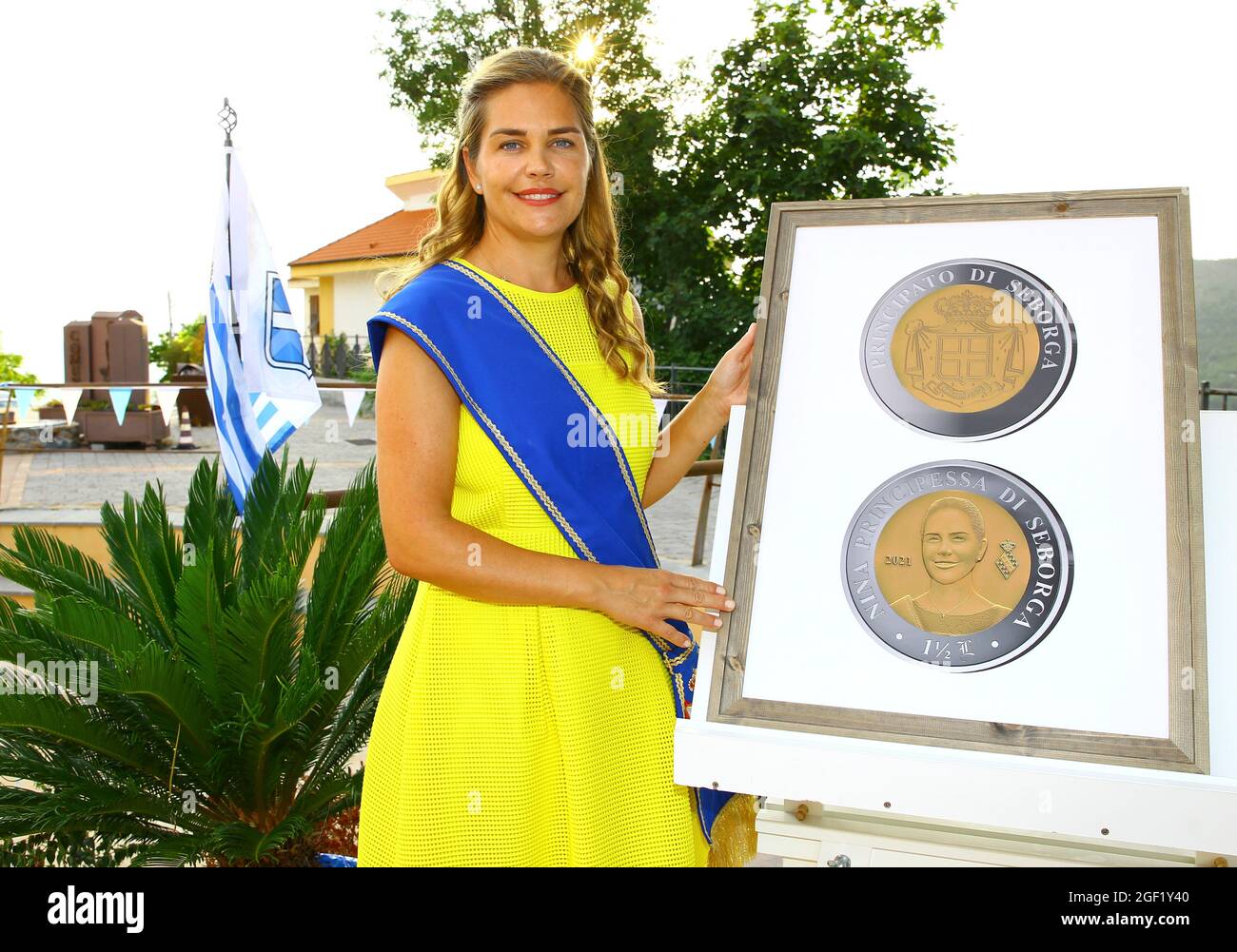 Seborga, Italy - August 20, 2021: Principality of Seborga, national Day ...