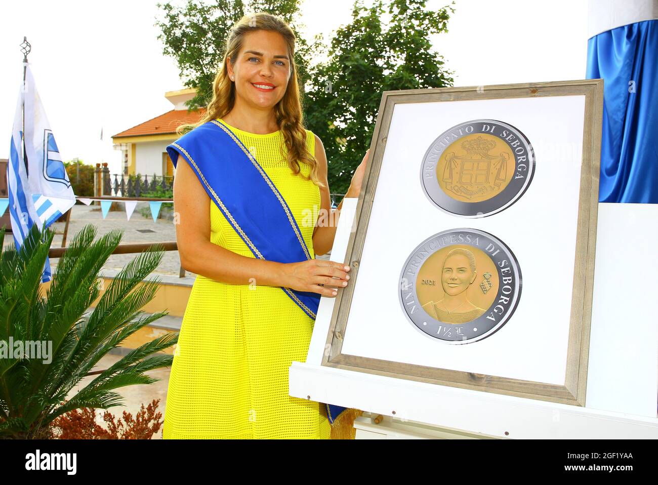 Seborga, Italy - August 20, 2021: Principality of Seborga, national Day ...