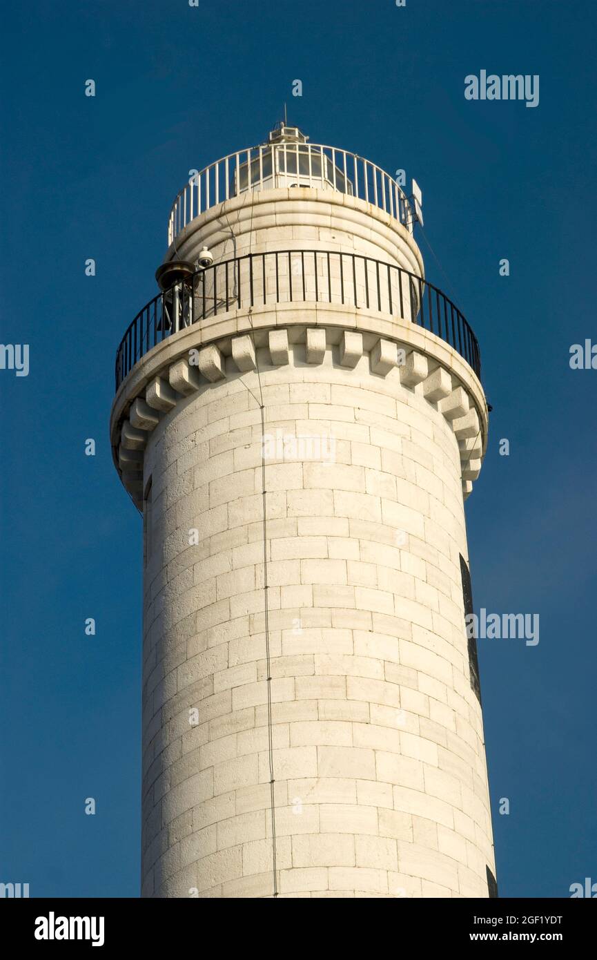 Antique lighthouse, point of reference and security for navigation at ...