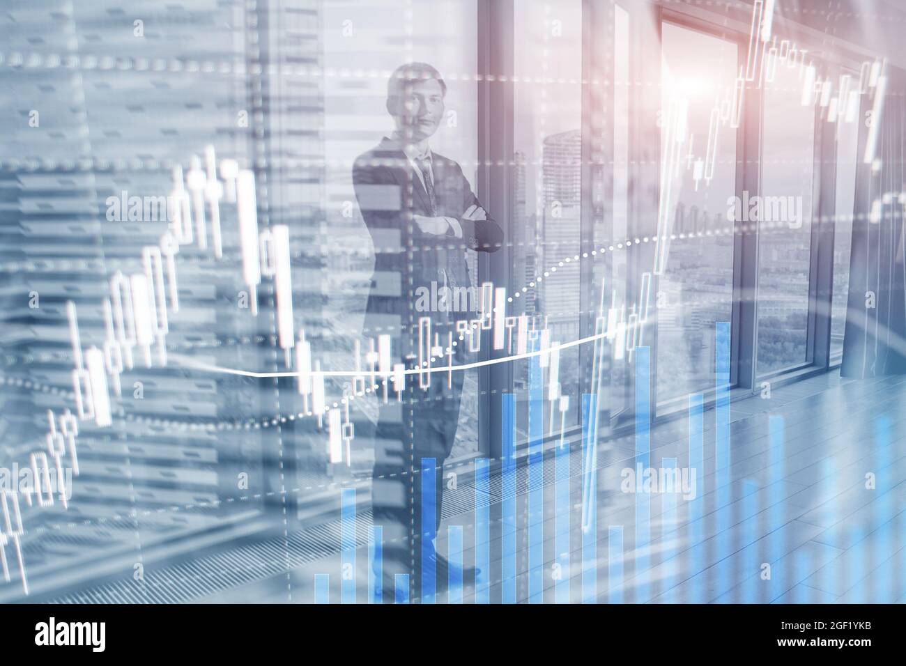 Abstract office background. Young traders Stock Photo - Alamy