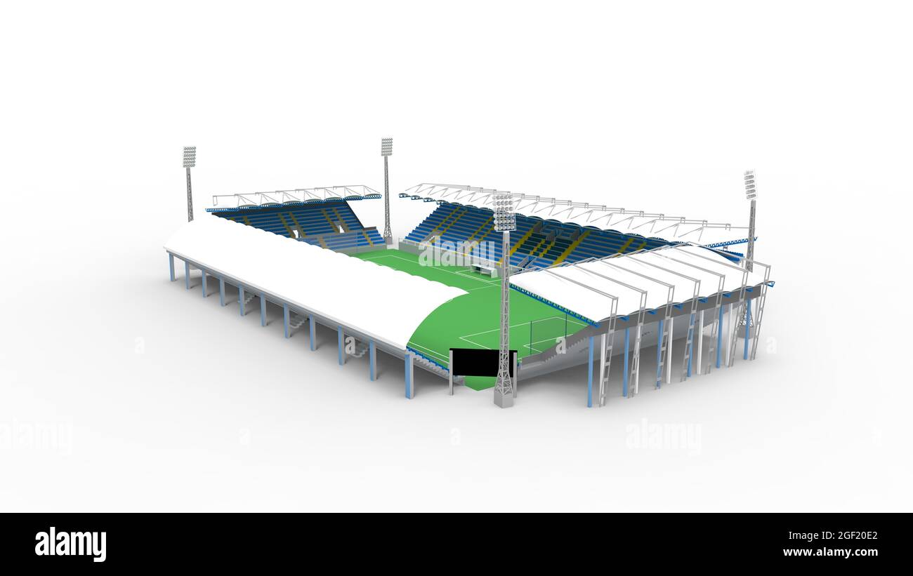 3D rendering of a stadium building architecture structure isolated on ...