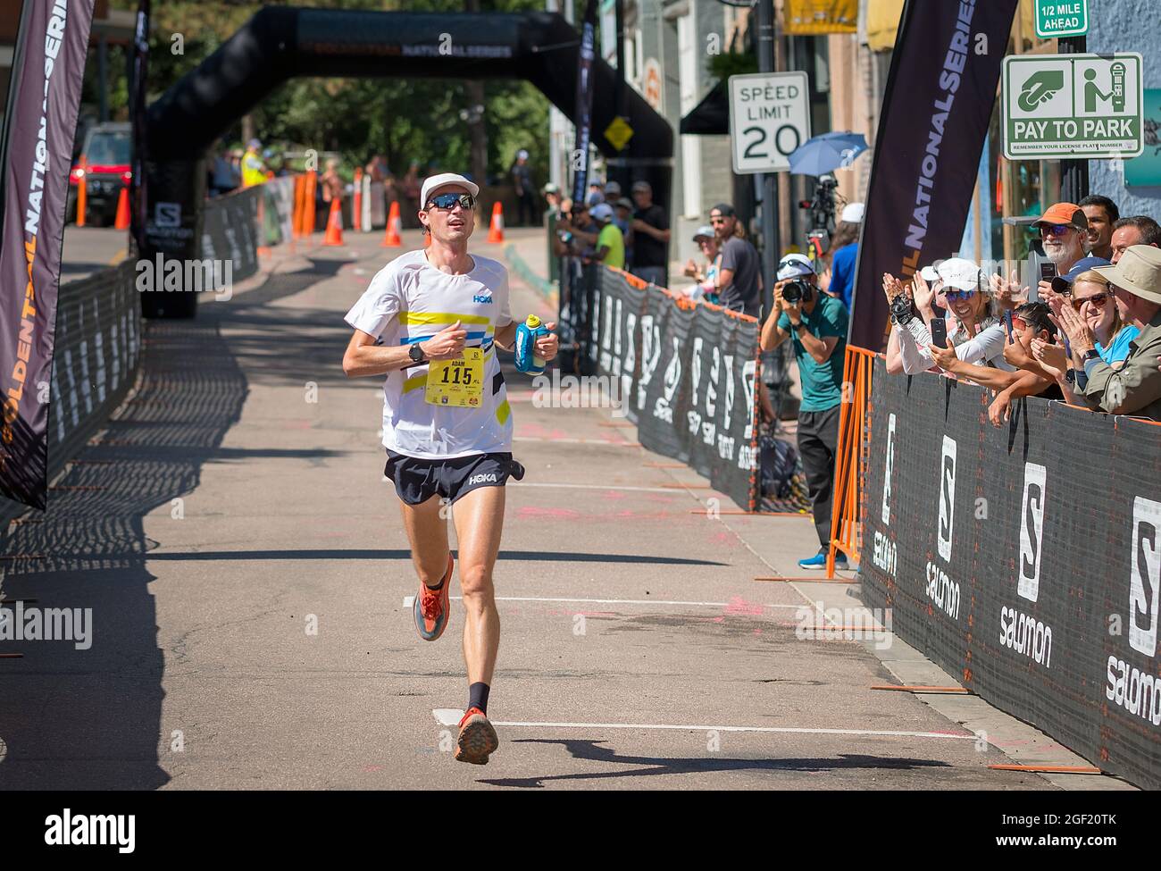 August 22, 2021: Missoula, Montana's, Adam Peterman, #115, crosses the ...