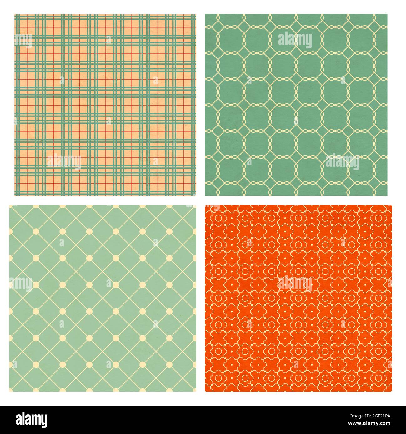 Set of seamless paper texture with vintage geometric decor. Collection ...
