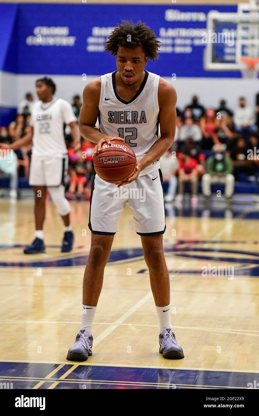 Sierra Canyon Trailblazers guard Ramel Lloyd Jr. (12) during the 2021 ...