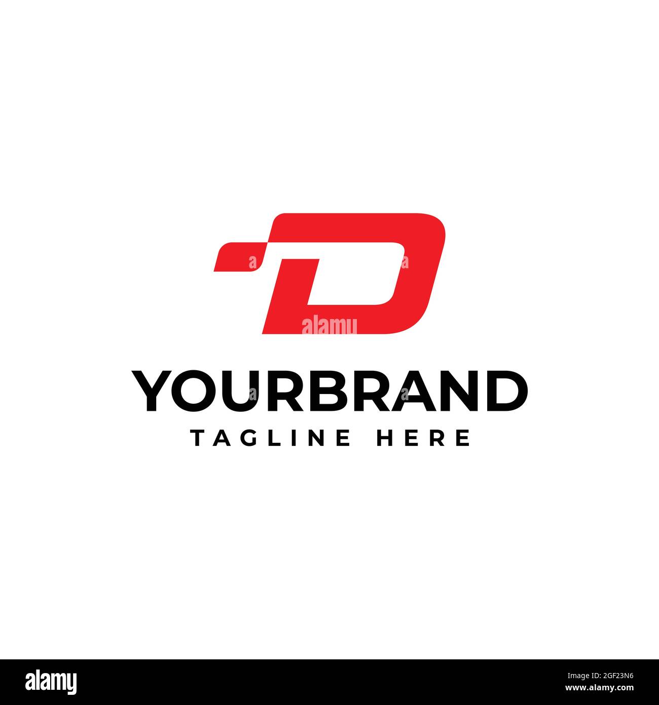 Letter D logo icon design template elements. Racing logo design concept ...