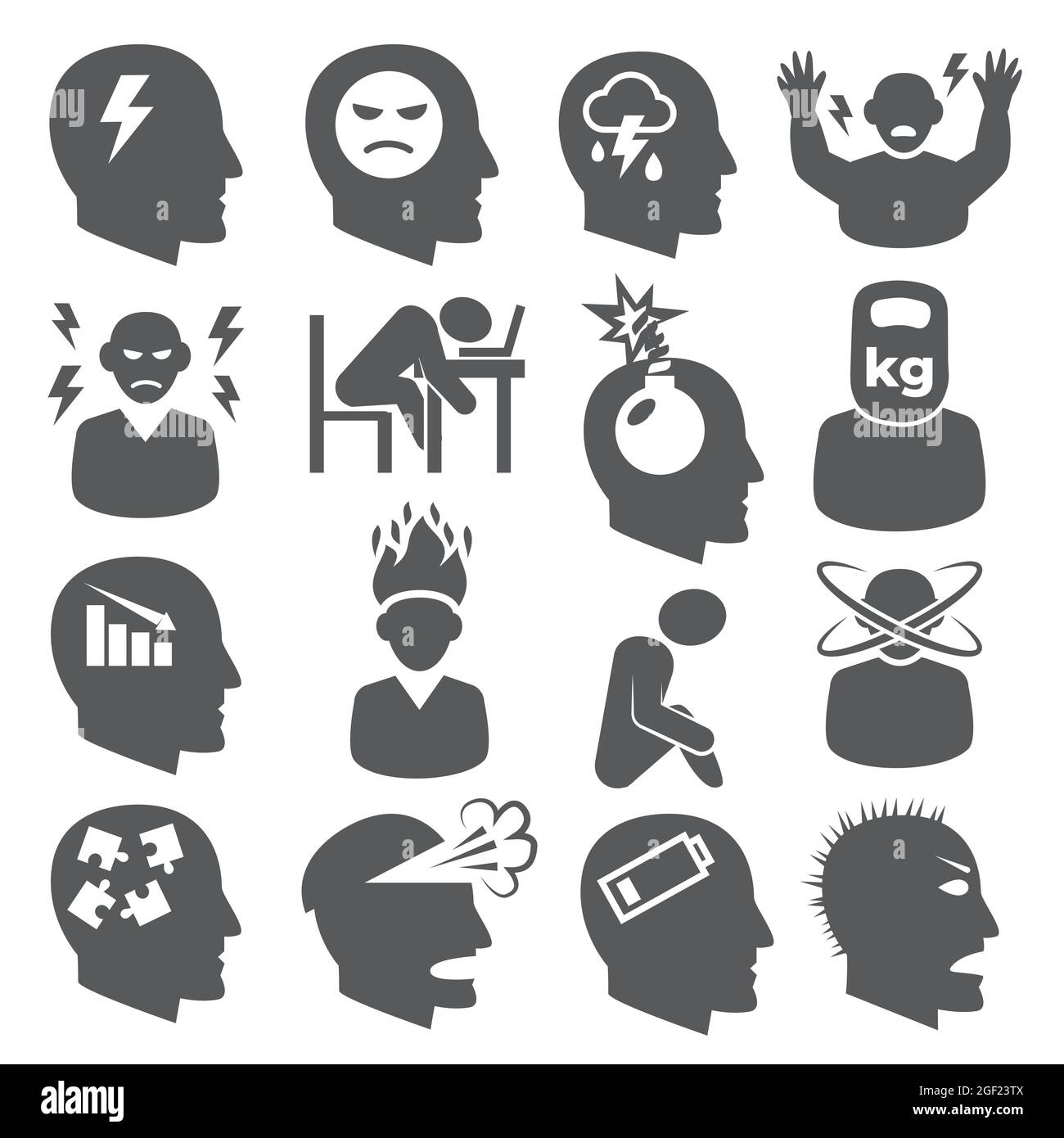 Relief work depression Stock Vector Images - Alamy