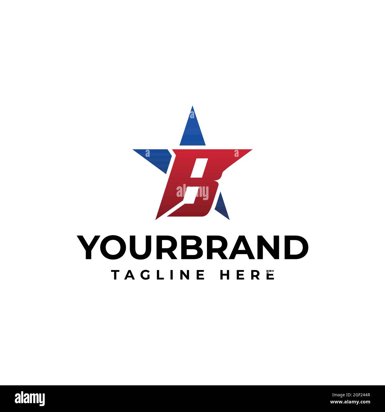 Vector graphics of alphabet symbol with star element with letter B ...