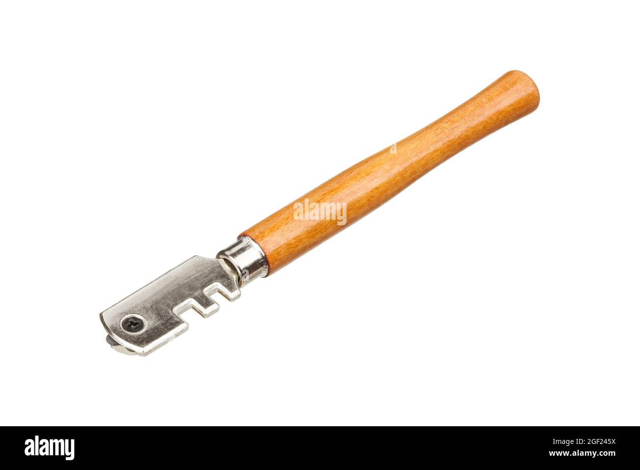 Glass cutter with wooden handle isolated on white background Stock ...