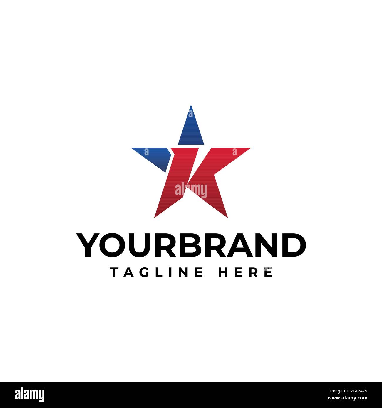 Vector alphabet symbol with star element, accompanied by letter K. star ...