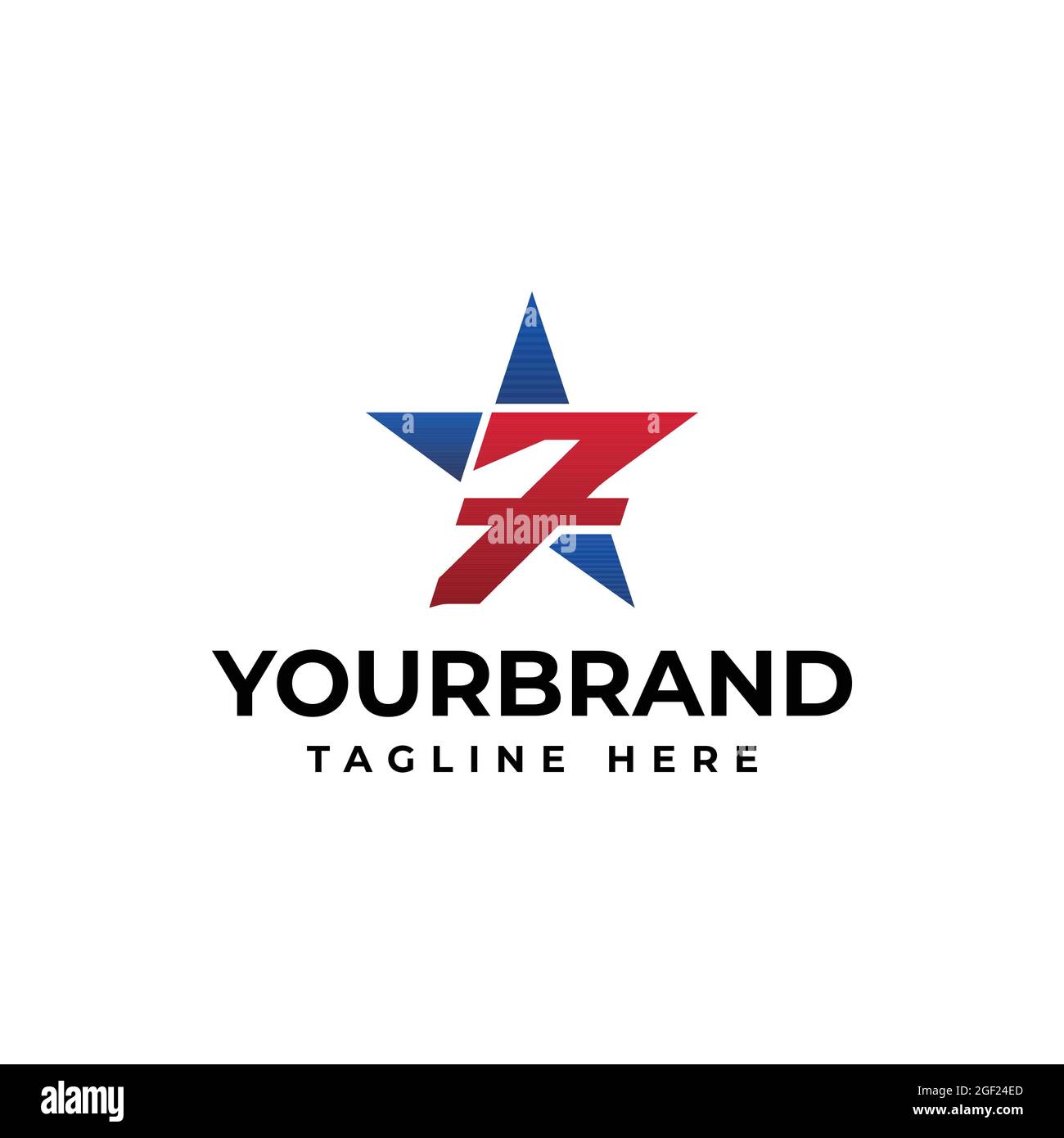 Red star with number 7 icon vector illustration on white background ...