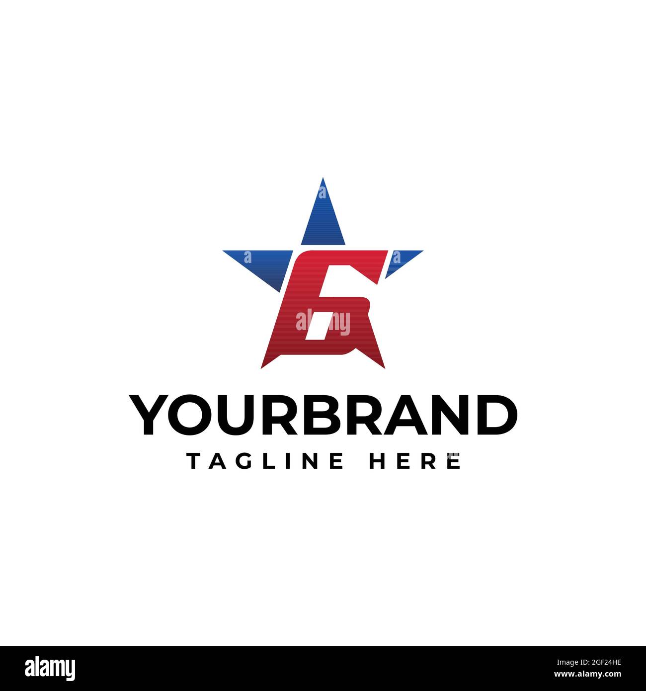 Number 6 logo or symbol template design, with blue star elements. star ...