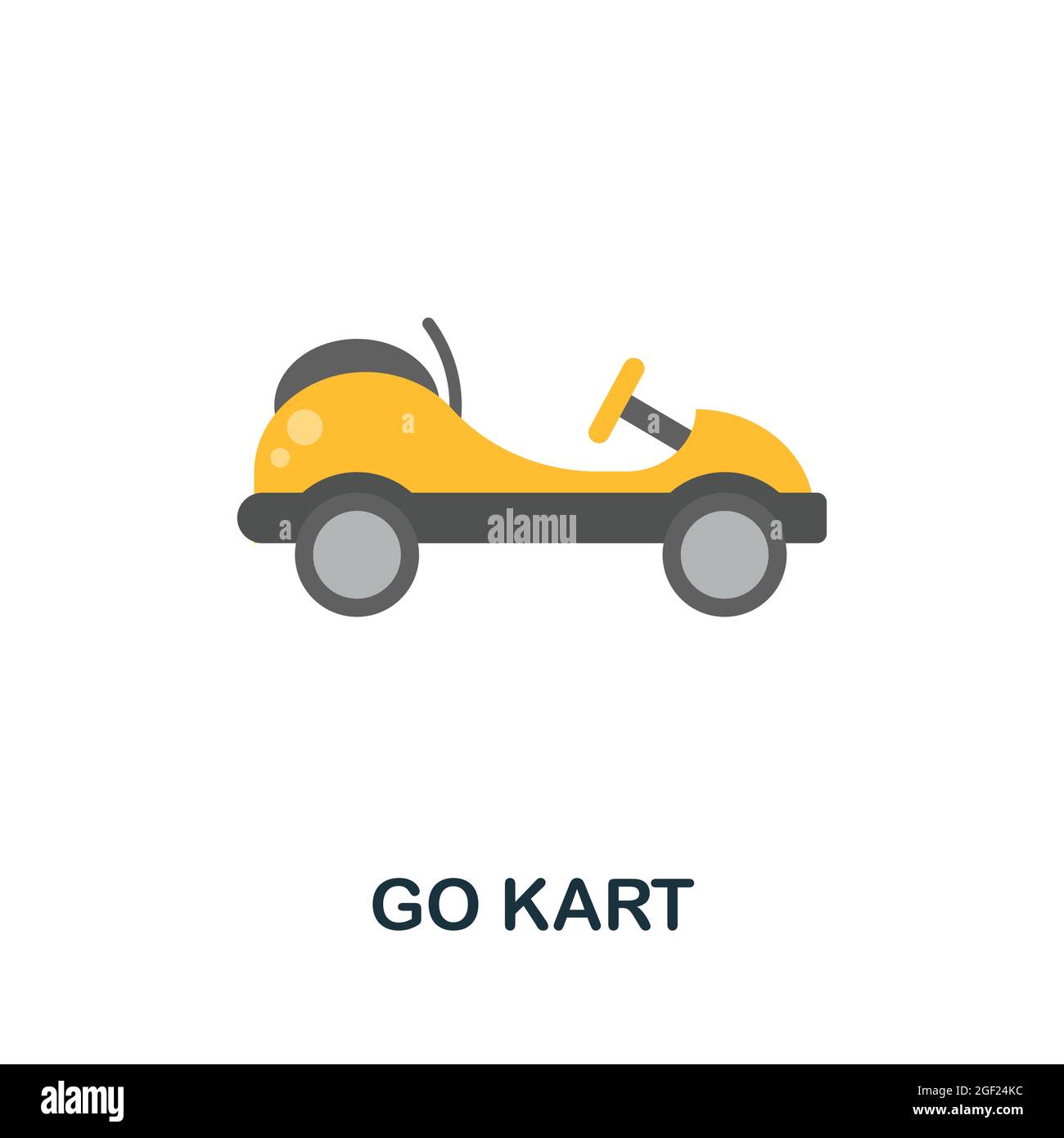 Go Kart icon. Flat sign element from extreme sport collection. Creative ...