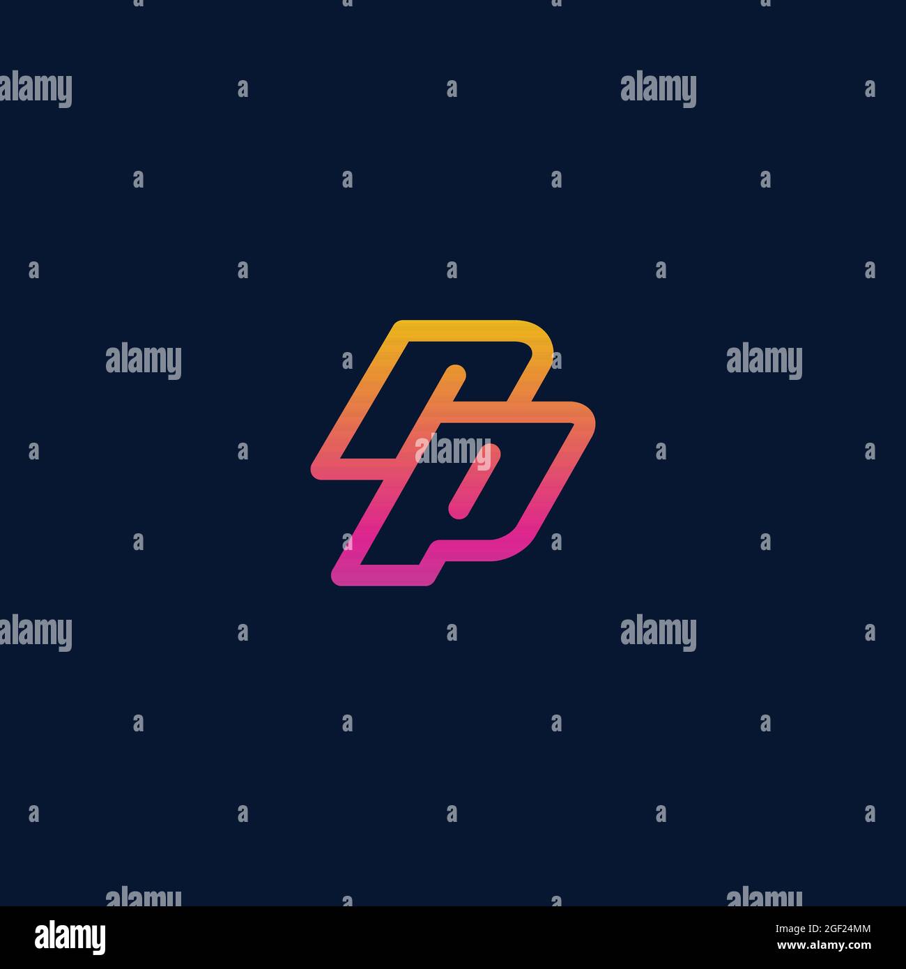 rp letter logo, with a simple minimalist design. modern line logo ...