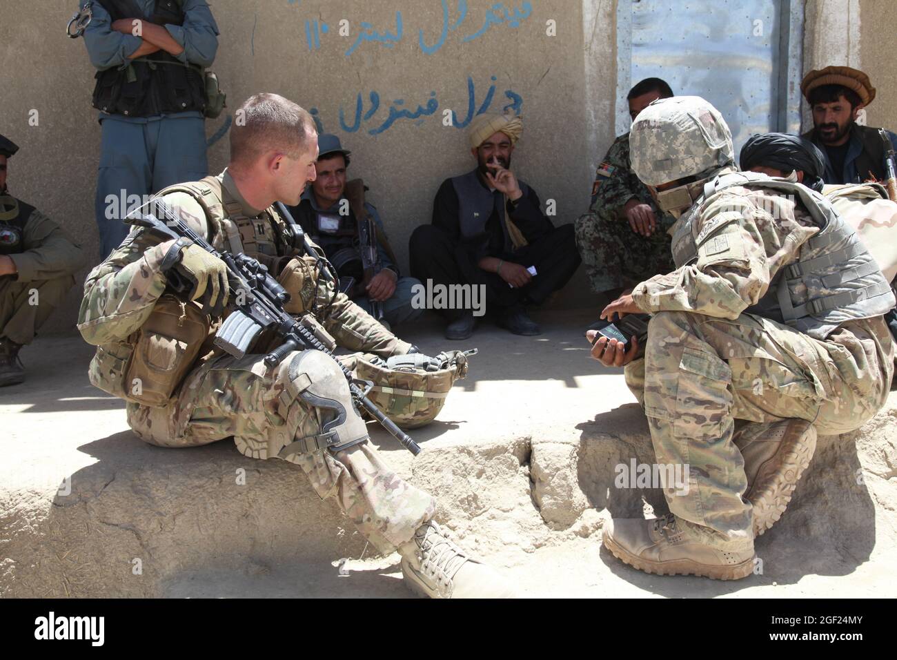 U.S. Army Capt. Chris Telley, assigned to Alpha Troop, 1st Battalion ...