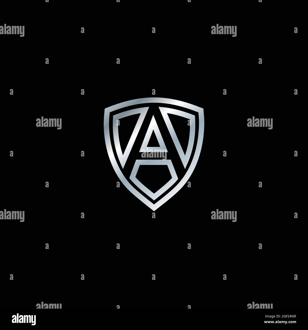 Metallic Shield Logo Design with Letter A. Logo design for cars ...