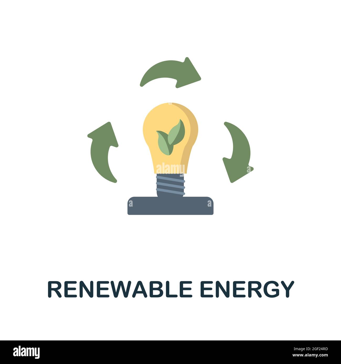 Renewable Energy flat icon. Colored sign from futurictic technology ...