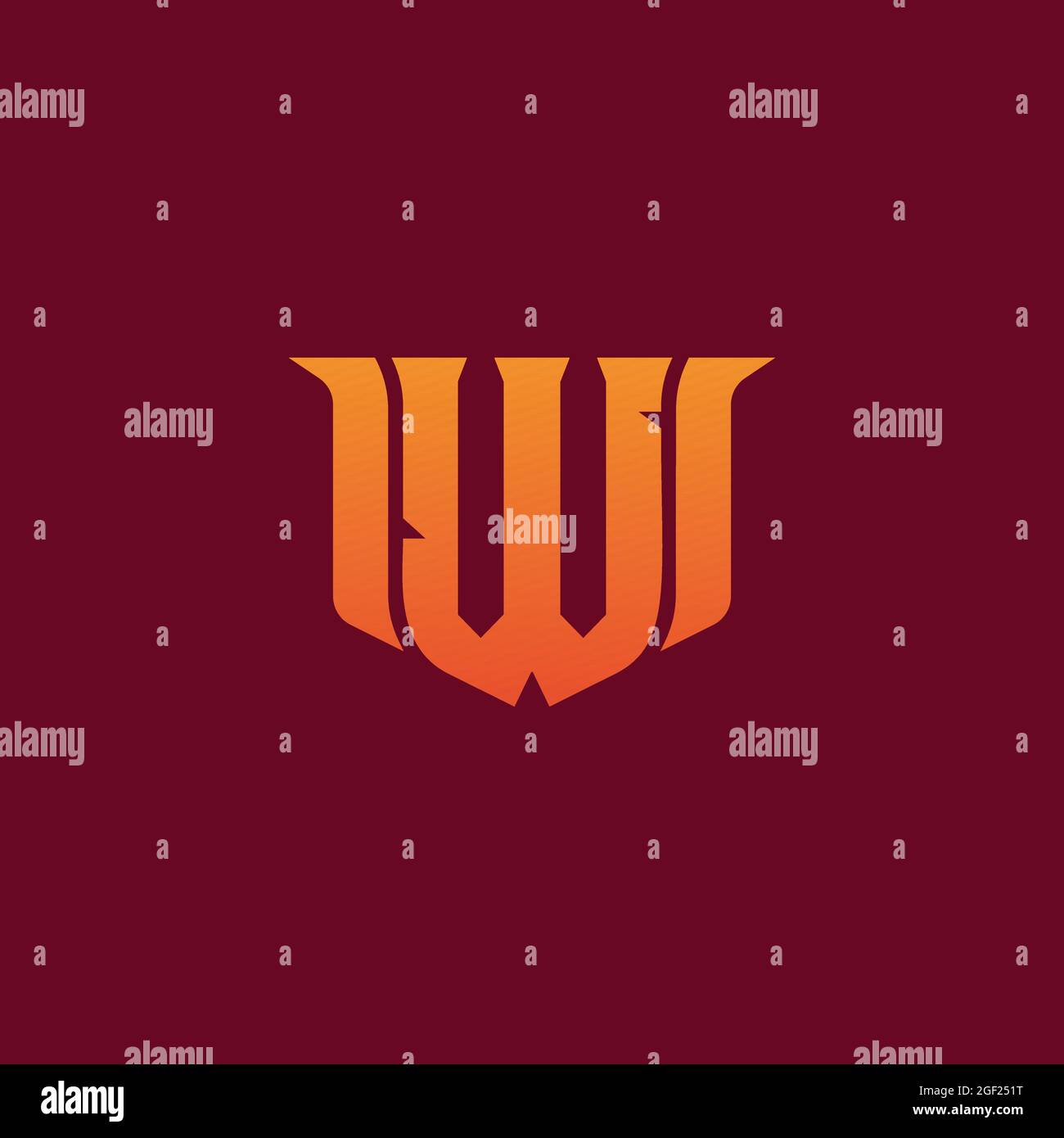 Letter W Game Logo Esport Gaming. e-sport letter logo design concept ...