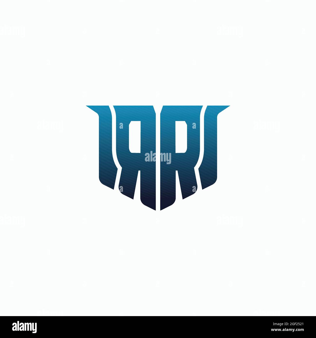 letter RR in a unique shape. Game logo design template, hobby, esport ...