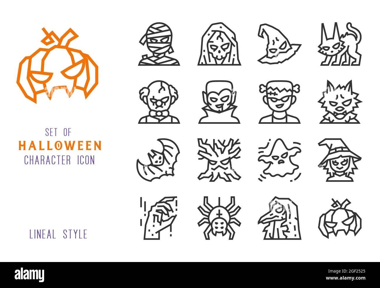 Halloween line icon set Stock Vector Images - Alamy