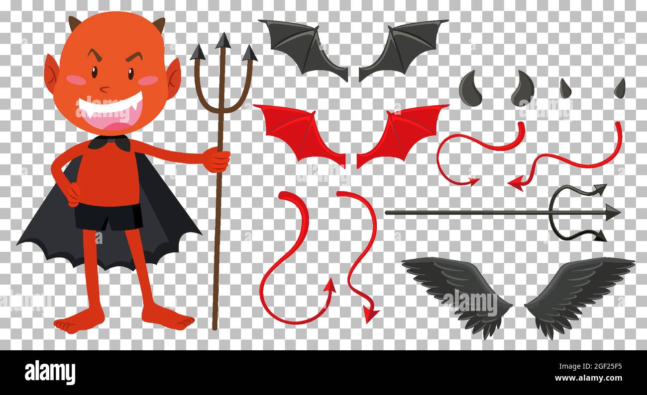 Devil and angel design elements illustration Stock Vector Image & Art ...