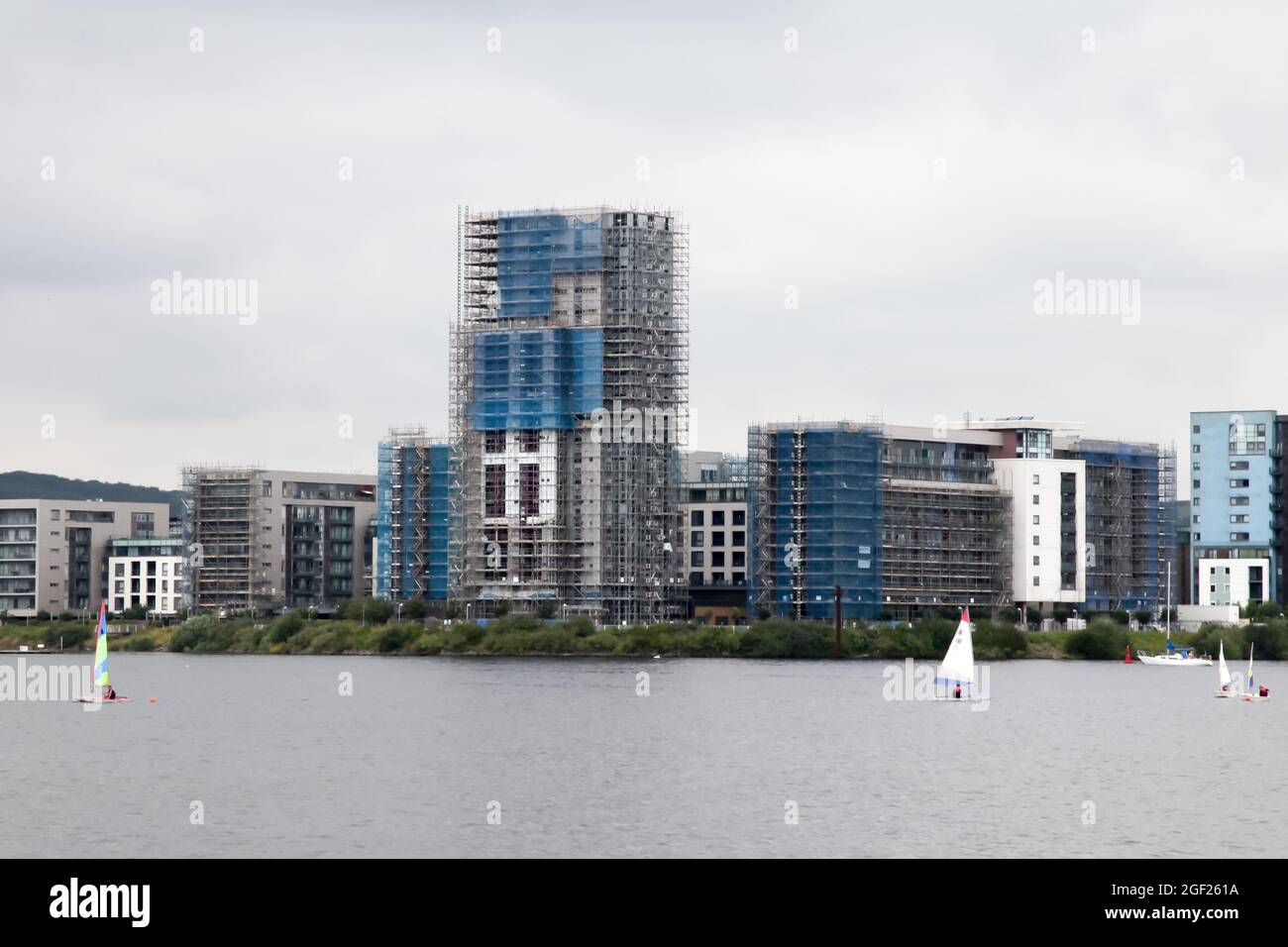 building new apartments in Cardiff bay, South Wales, UK, 2021 Stock ...