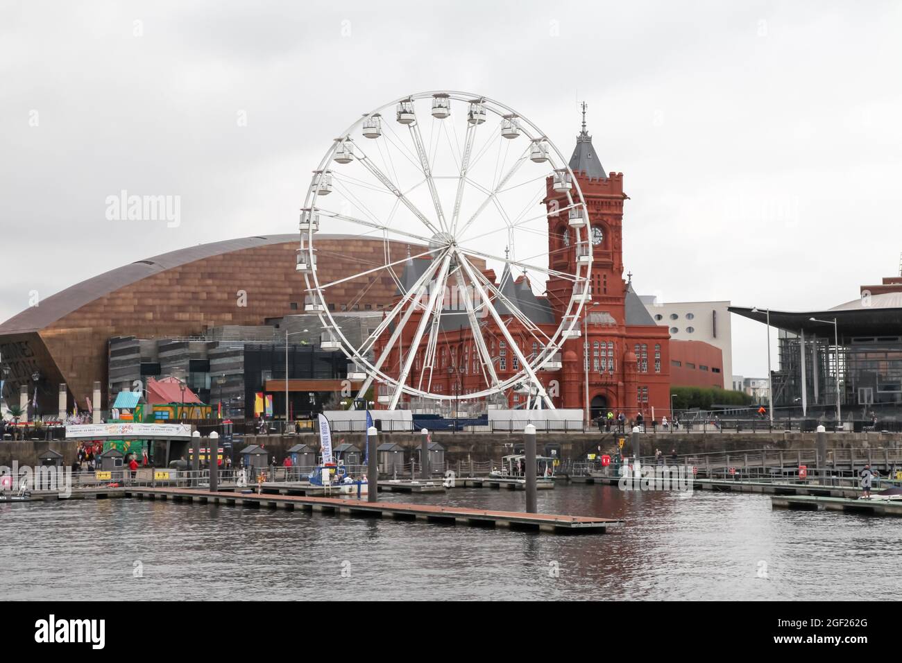 Carousel Cardiff Eye at Mermaid Quay, Cardiff bay, South Wales, UK ...