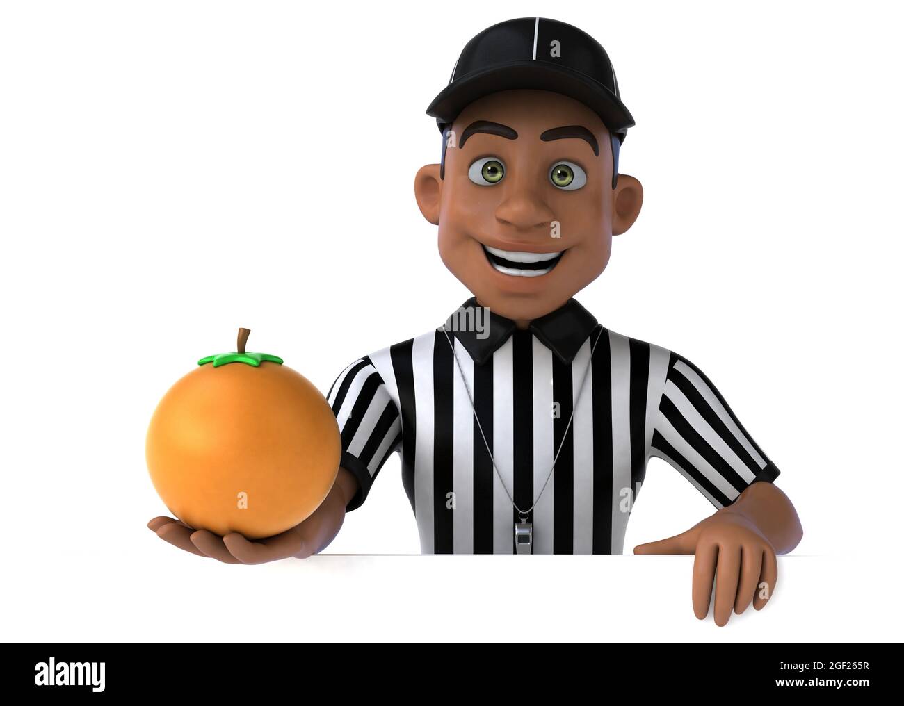 Fun 3D Illustration of an american Referee Stock Photo - Alamy
