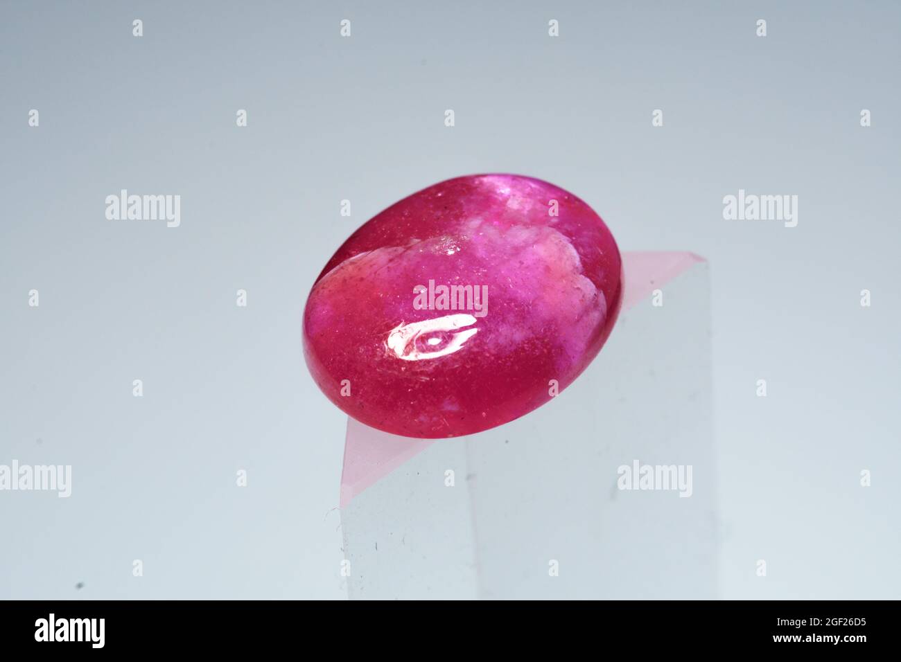 Natural gemstone ruby on white background Stock Photo - Alamy