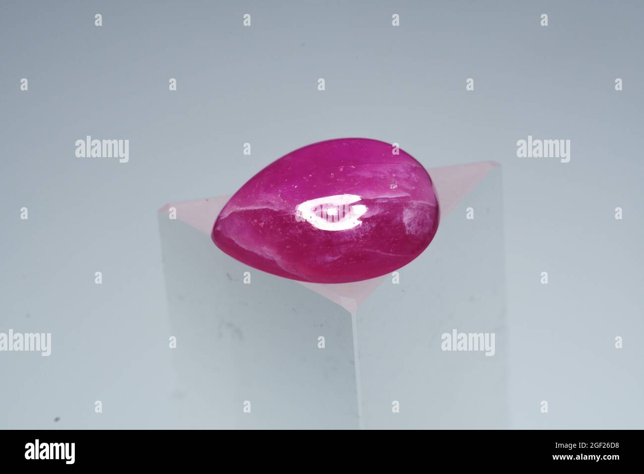 Natural gemstone ruby on white background Stock Photo - Alamy