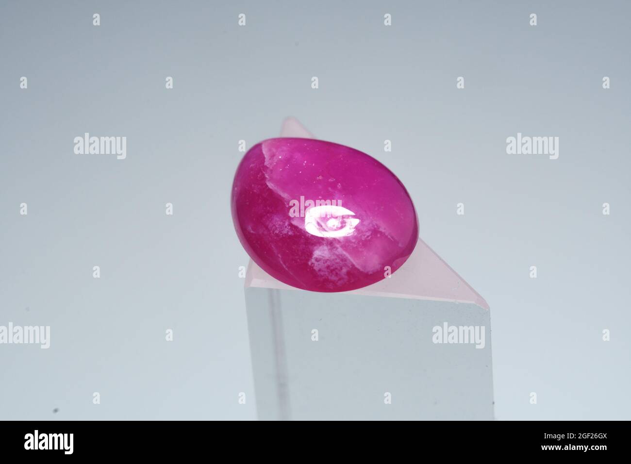 Natural gemstone ruby on white background Stock Photo - Alamy
