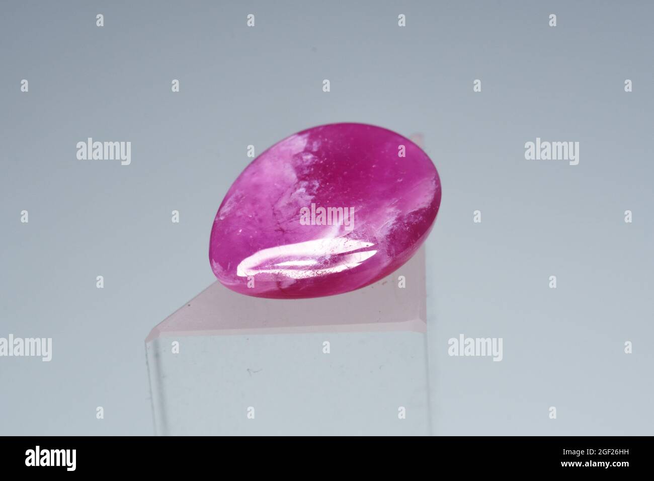 Natural gemstone ruby on white background Stock Photo - Alamy